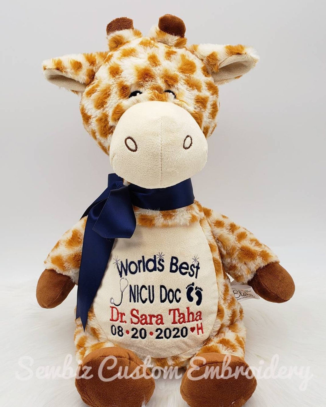 Giraffe Stuffed Animal Birth Announcement baby gift | Etsy