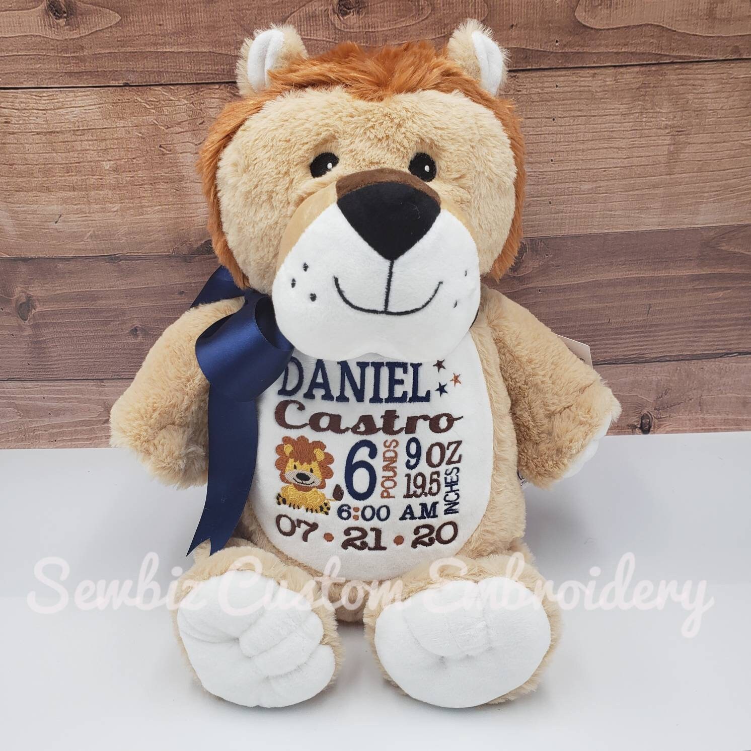 Personalized Baby Gift Personalized Stuffed Lion Lion birth | Etsy