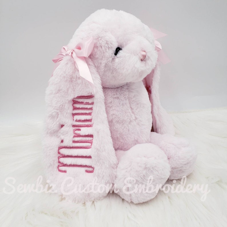 Personalized Bunny Stuffed Animal With Stitching on Ear - Etsy