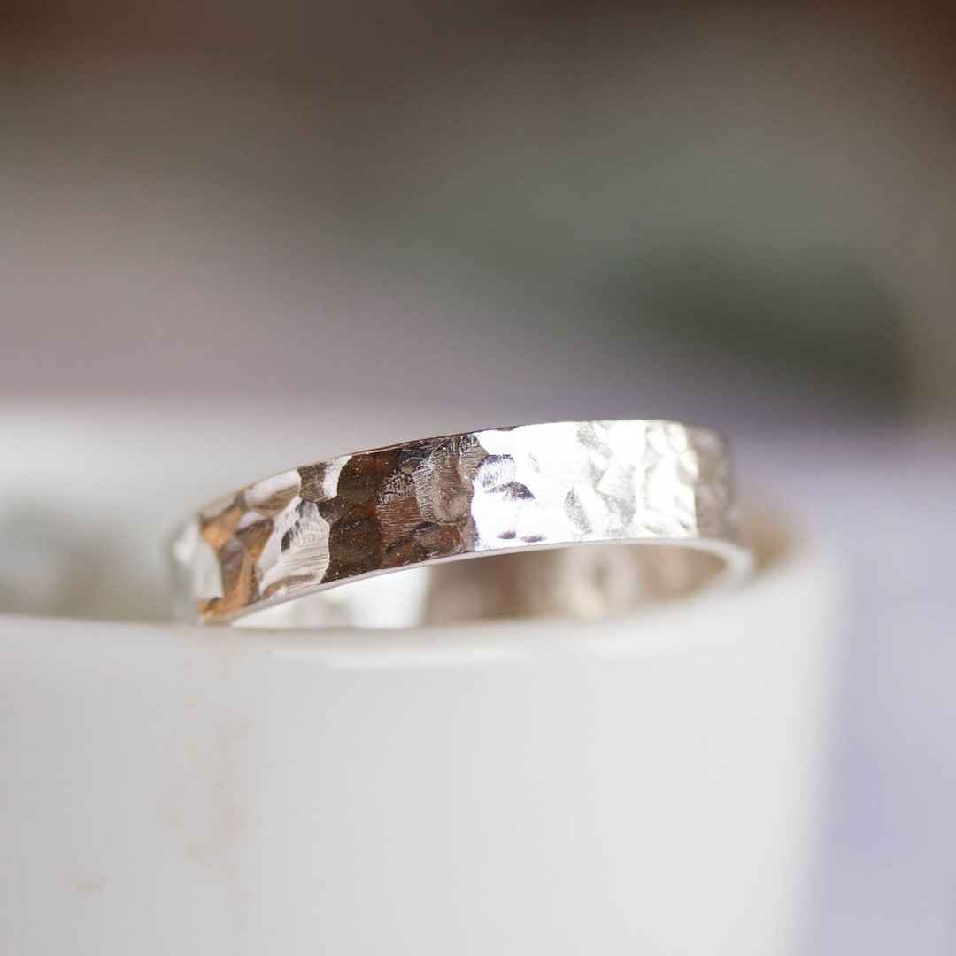 Textured Ring With Personalized Inscription on the Inside, 2, 3 or 4mm ...
