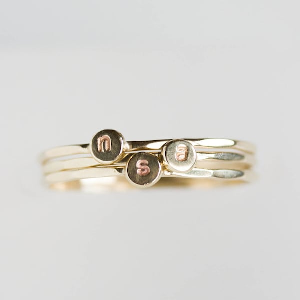 Initial Rings - Etsy