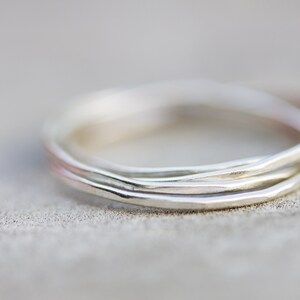 Interlocking Ring Made of 4 Tiny Bands, Sterling Silver, 9k Gold - Etsy