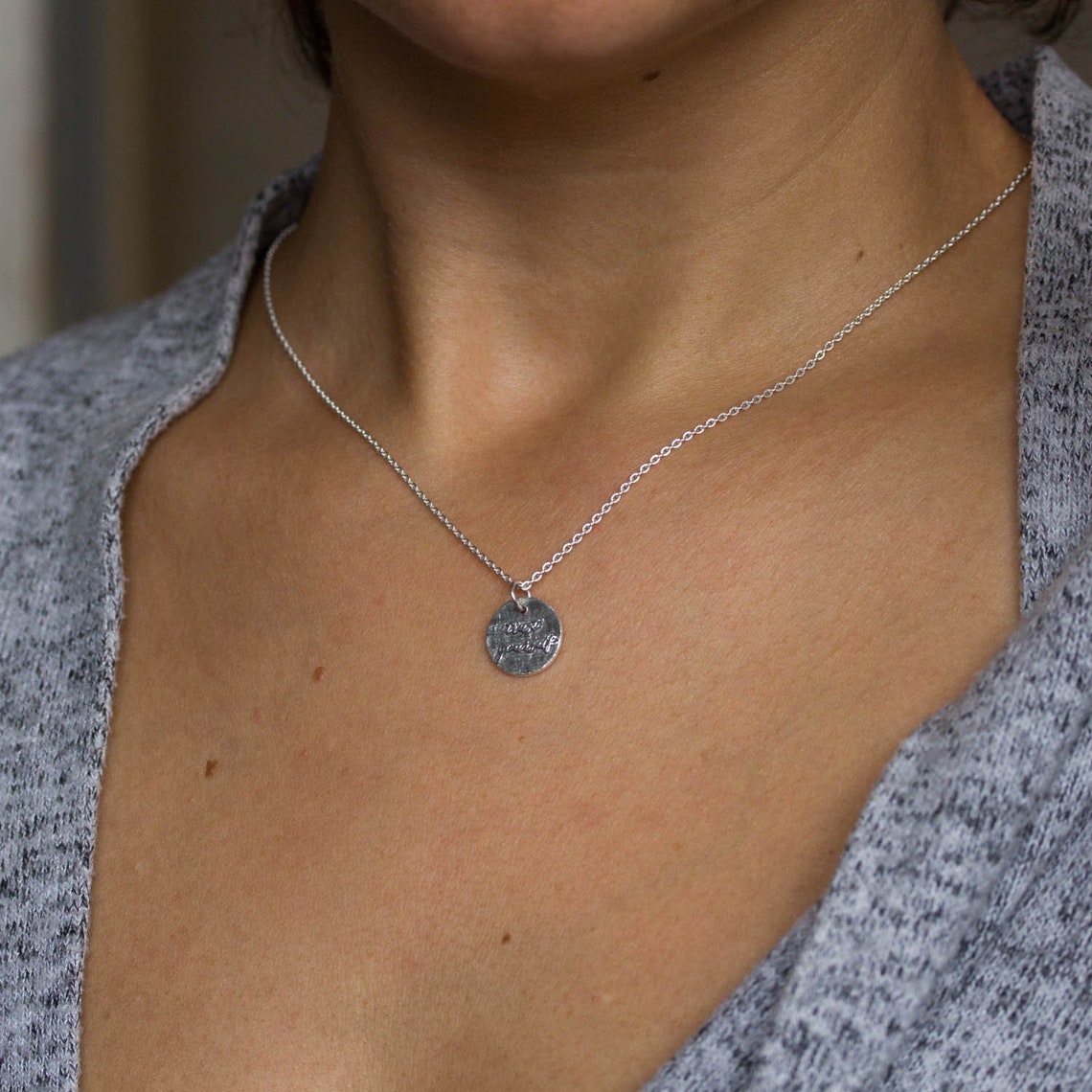 Be Yourself Inspirational Necklace Double Sided Necklace | Etsy