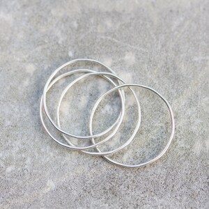 Interlocking Ring Made of 4 Tiny Bands, Sterling Silver, 9k Gold - Etsy