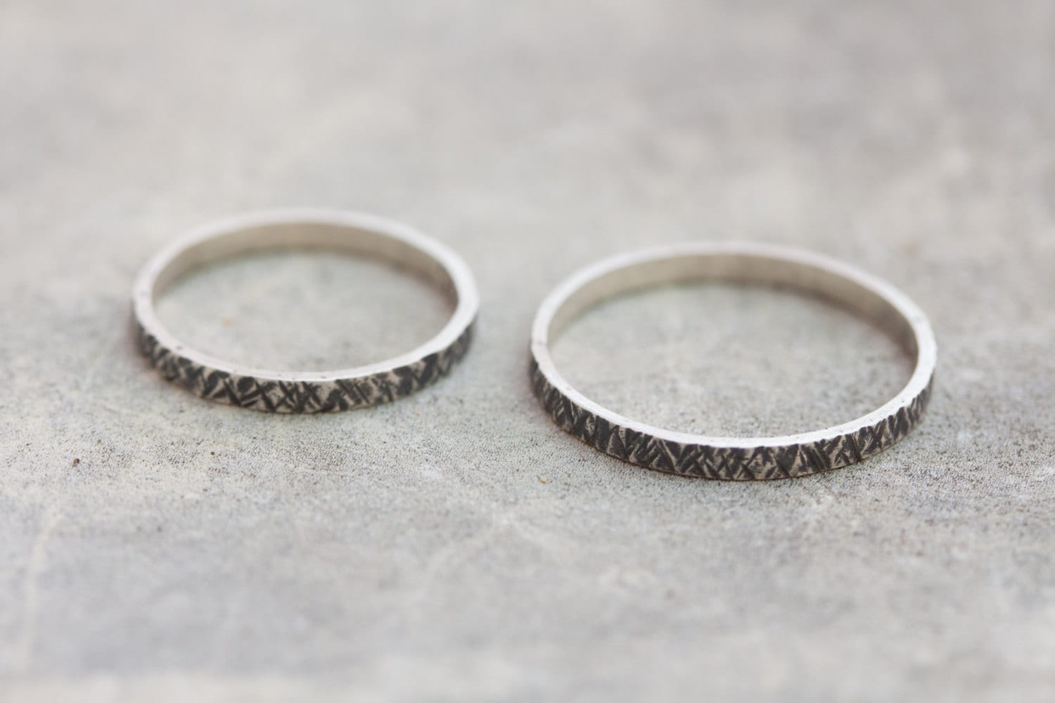 Sterling Silver Textured Ring With Personalized Stamping on the Inside ...