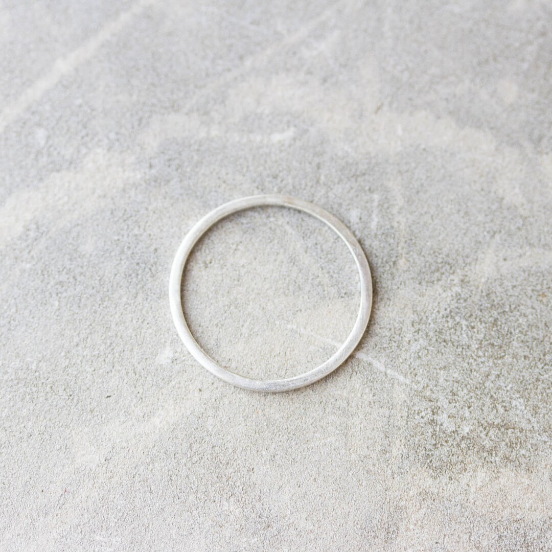 Simple Square Stackable Ring Sterling Silver or 9k Gold - Etsy