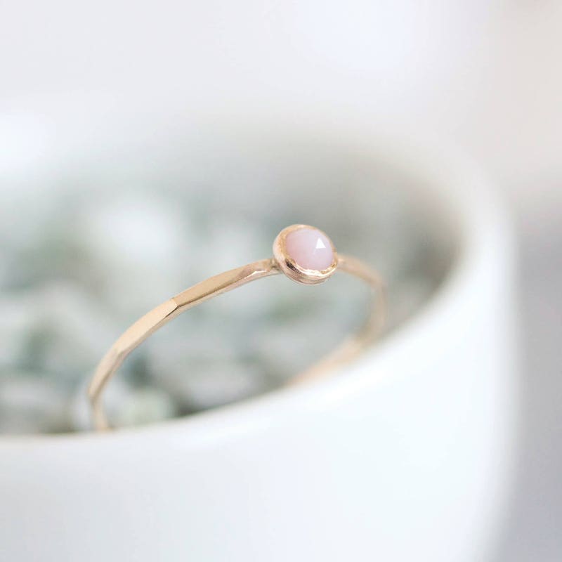 Skinny Opal Gold Ring - Etsy UK