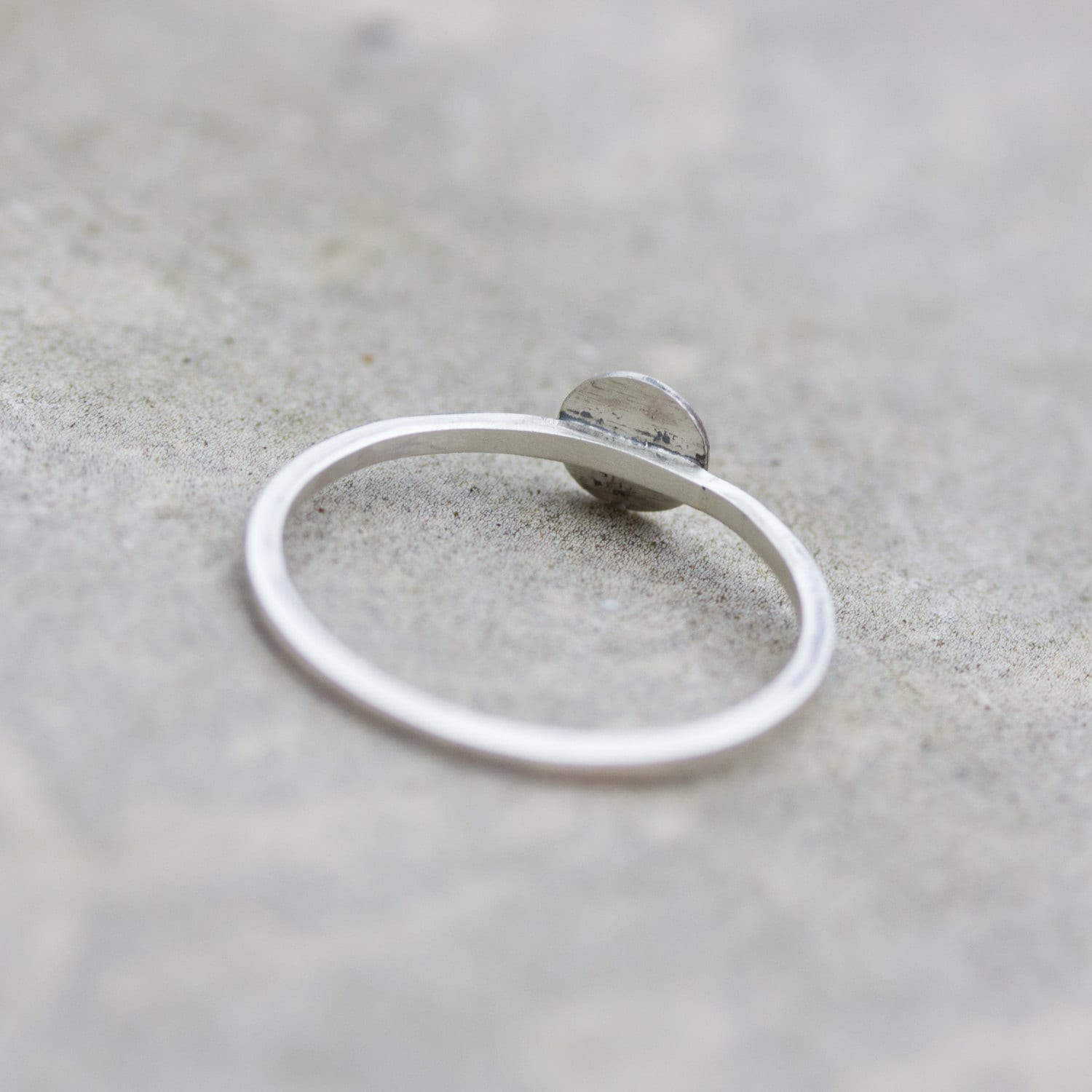 Initial Ring With Hand Stamped Capital Letter - Sterling Silver ...