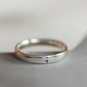 Semicolon Ring, Comfortable Fit, 3mm Wide - Etsy