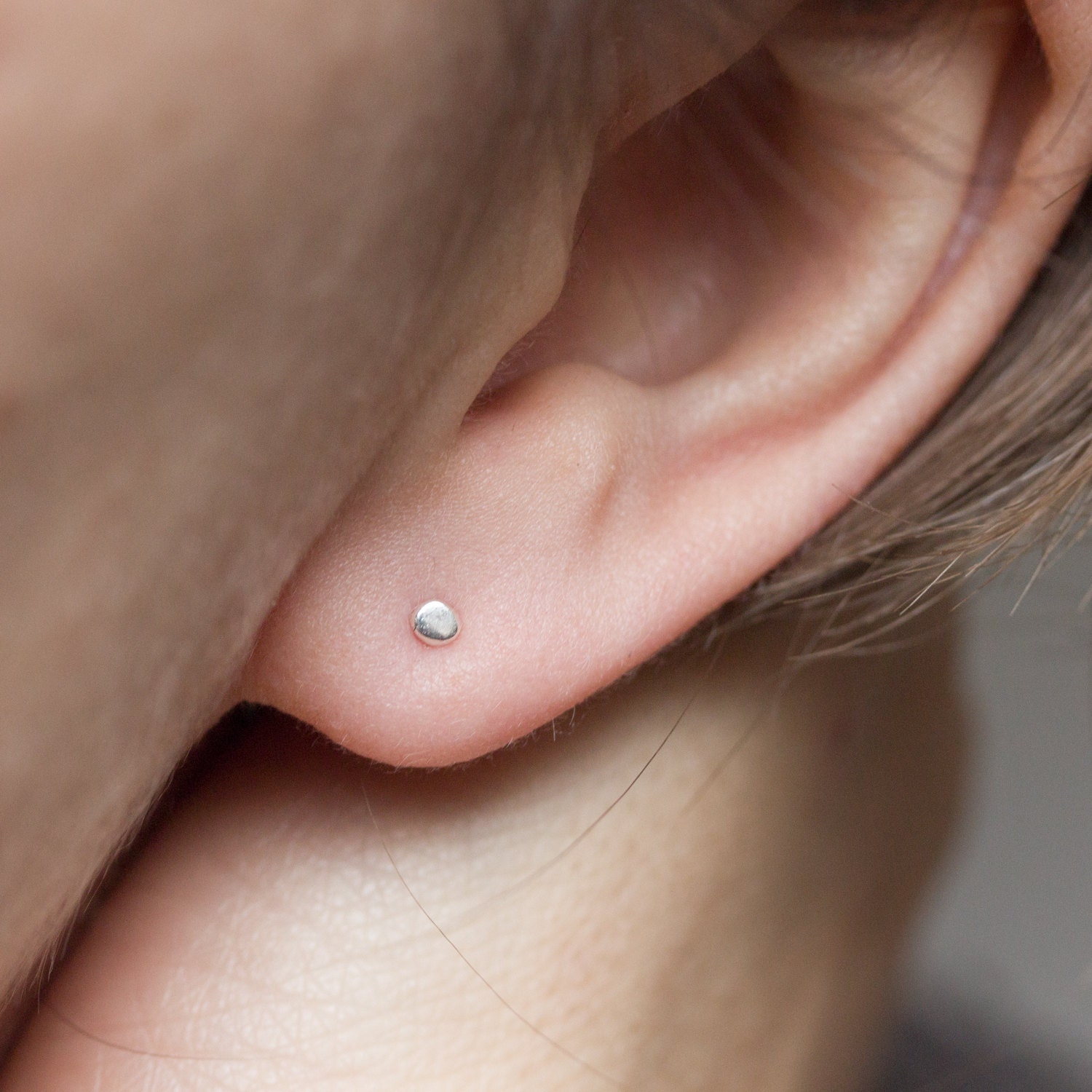 Tiny Dots - Stud Earrings, Minimal, Simple Every Day Studs in Sterling Silver or 9k Gold - Etsy