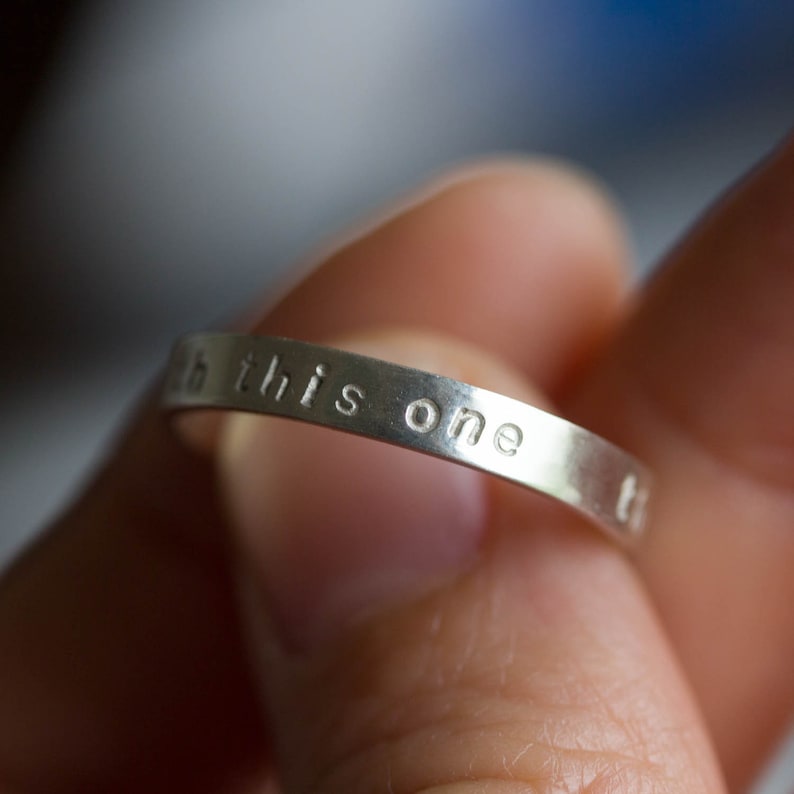 Silver Band Ring Personalized Inside or Outside 2mm 3mm or | Etsy