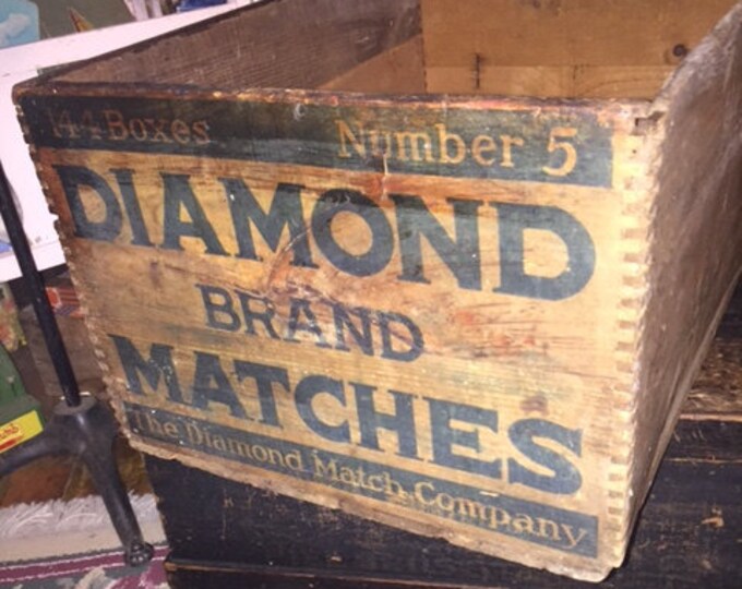 Vintage Number 5 Diamond Brand Match Co. Crate/box, Double Sided - Etsy