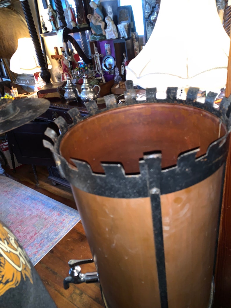 SALVAGED Antique 10 Gallon Copper HOLY WATER Receptacle W/ | Etsy