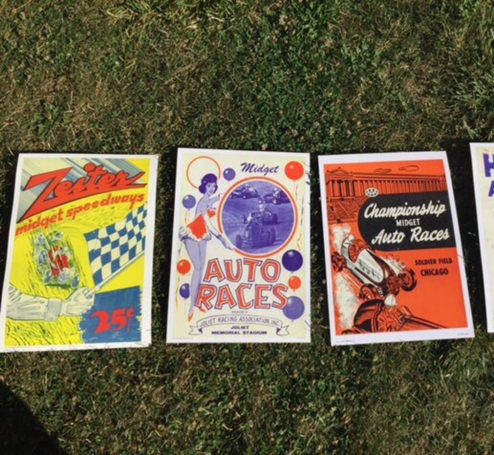 Vintage Midget Racing Poster Thick Cardboard Great Shape | Etsy