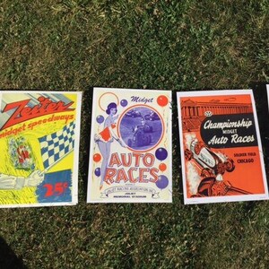Vintage Midget Racing Poster Thick Cardboard Great Shape | Etsy