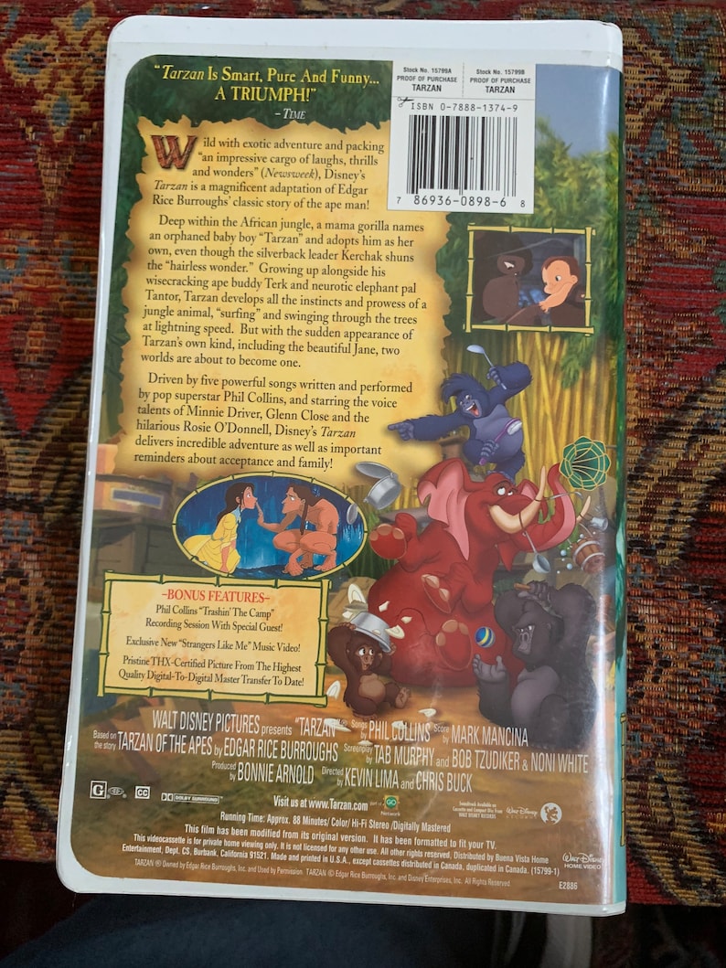 Tarzan, VHS Tape, Walt Disney Collection - Etsy