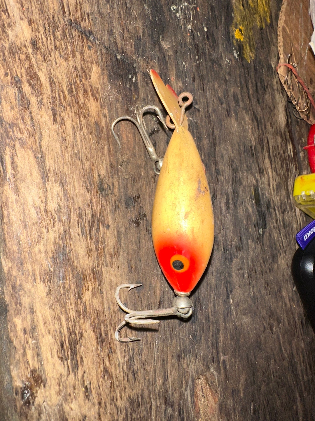 Vintage Wood Lure in White and Red Color... Lure is About 2 1/2” Long ...