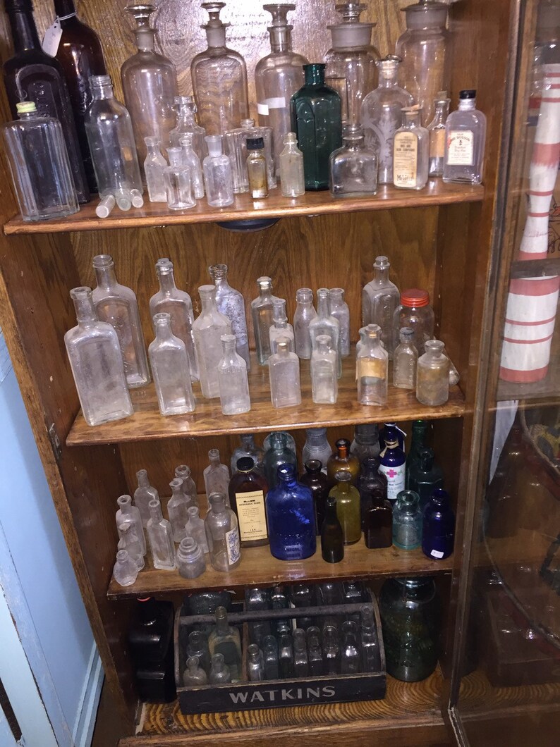 Vintage Pharmacy Glass Bottles Approximately 1920's to - Etsy