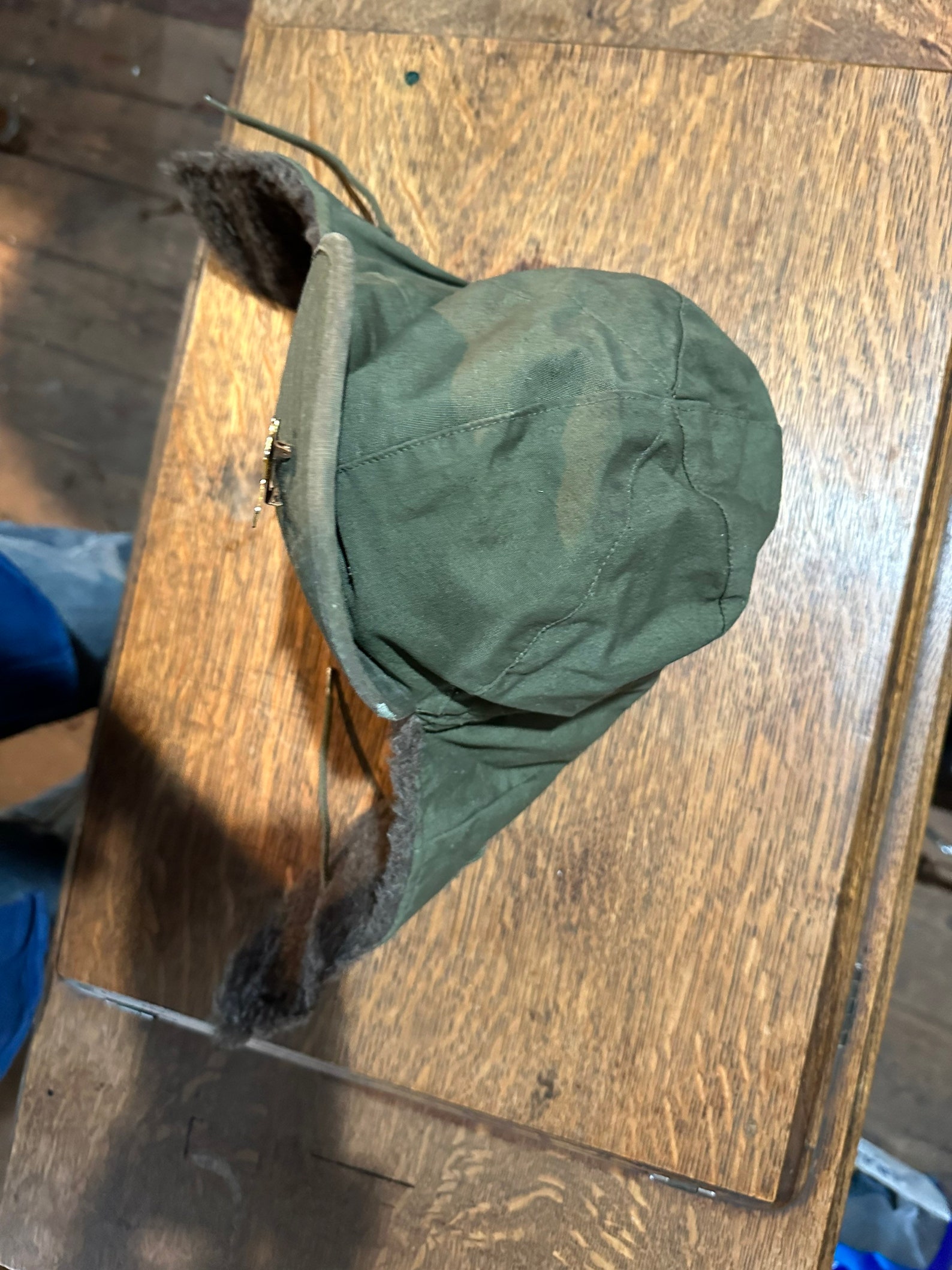 Korean Era US Army M1951 MQ-1 OD Pile Field Cap Hat Ear Flap Hat Size 7 ...