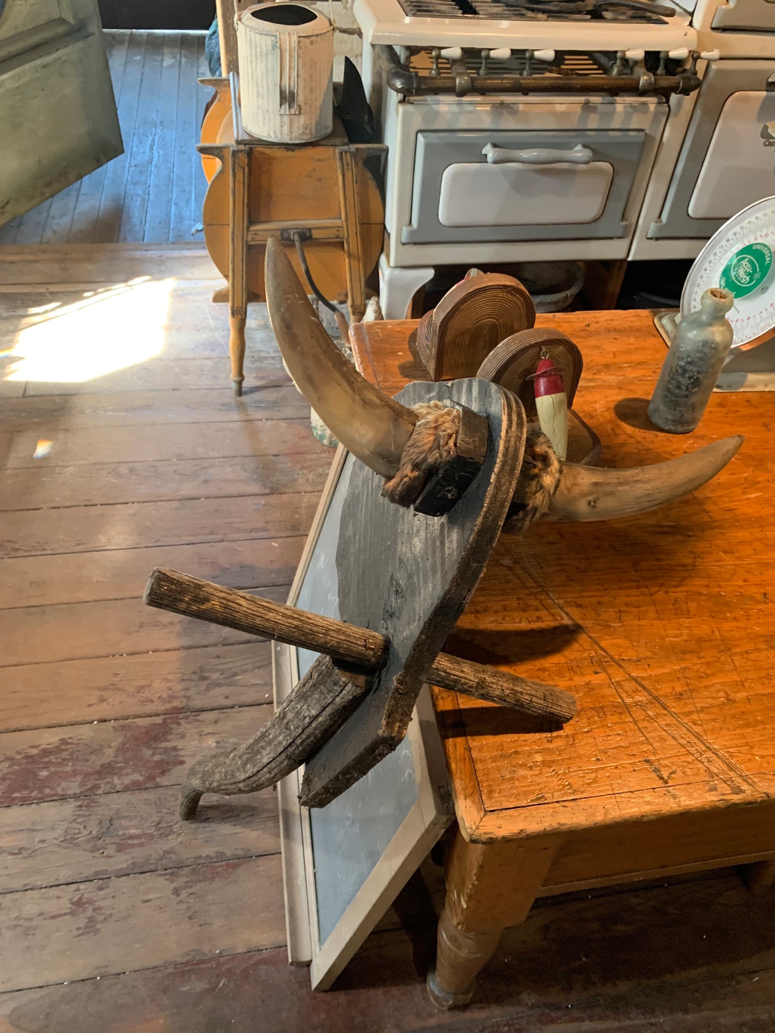 Vintage Children’s Ride M Cowboy Bull Head on Stick, “bull on A Stick ...