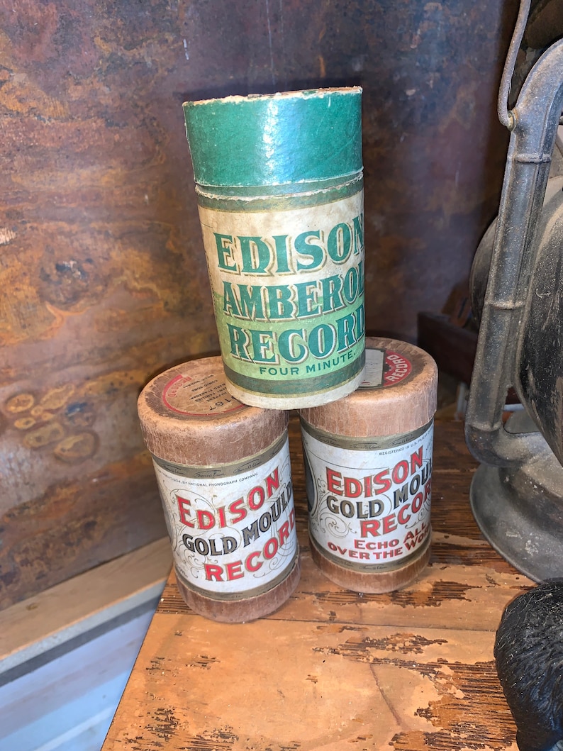 Early 1900's Thomas Edison Record Cylinder Case Only No Cylinder ...
