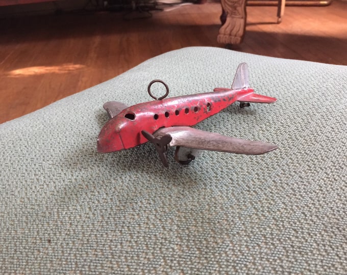 Vintage Metal Airplane Toy, Pressed Steel Toys, Large 22 Inch Wingspan ...