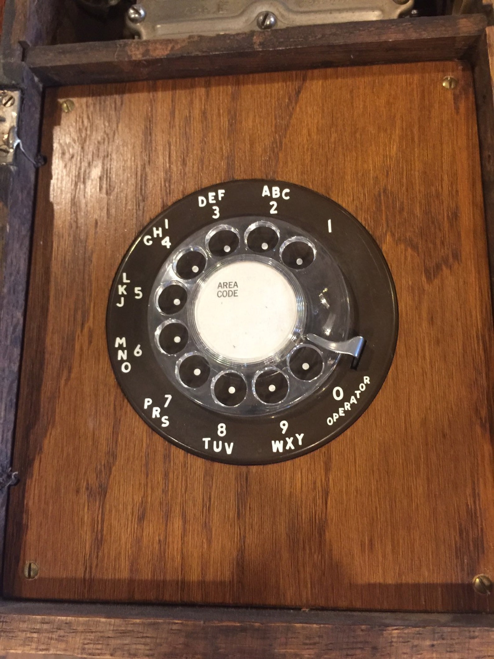 Antique American Tel & Tel Co, Wood and Bakelite Wall Phone, Has Been ...