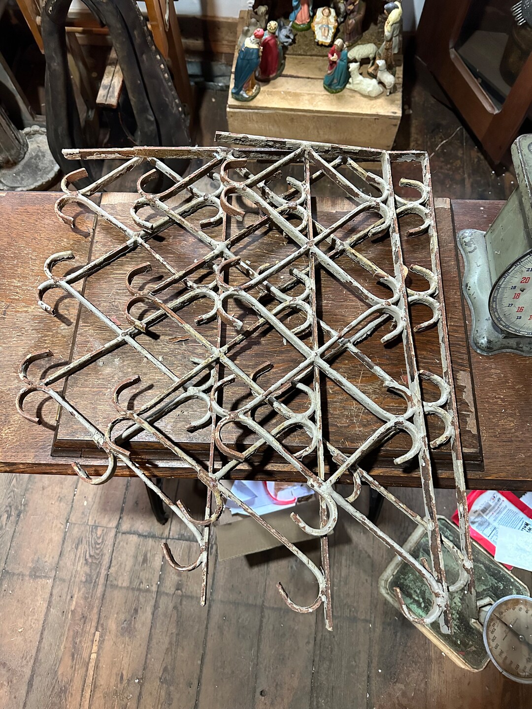 Antique Cast Iron Shelf Bracket Set Measures Approx 25” X 10 1/4” Set ...