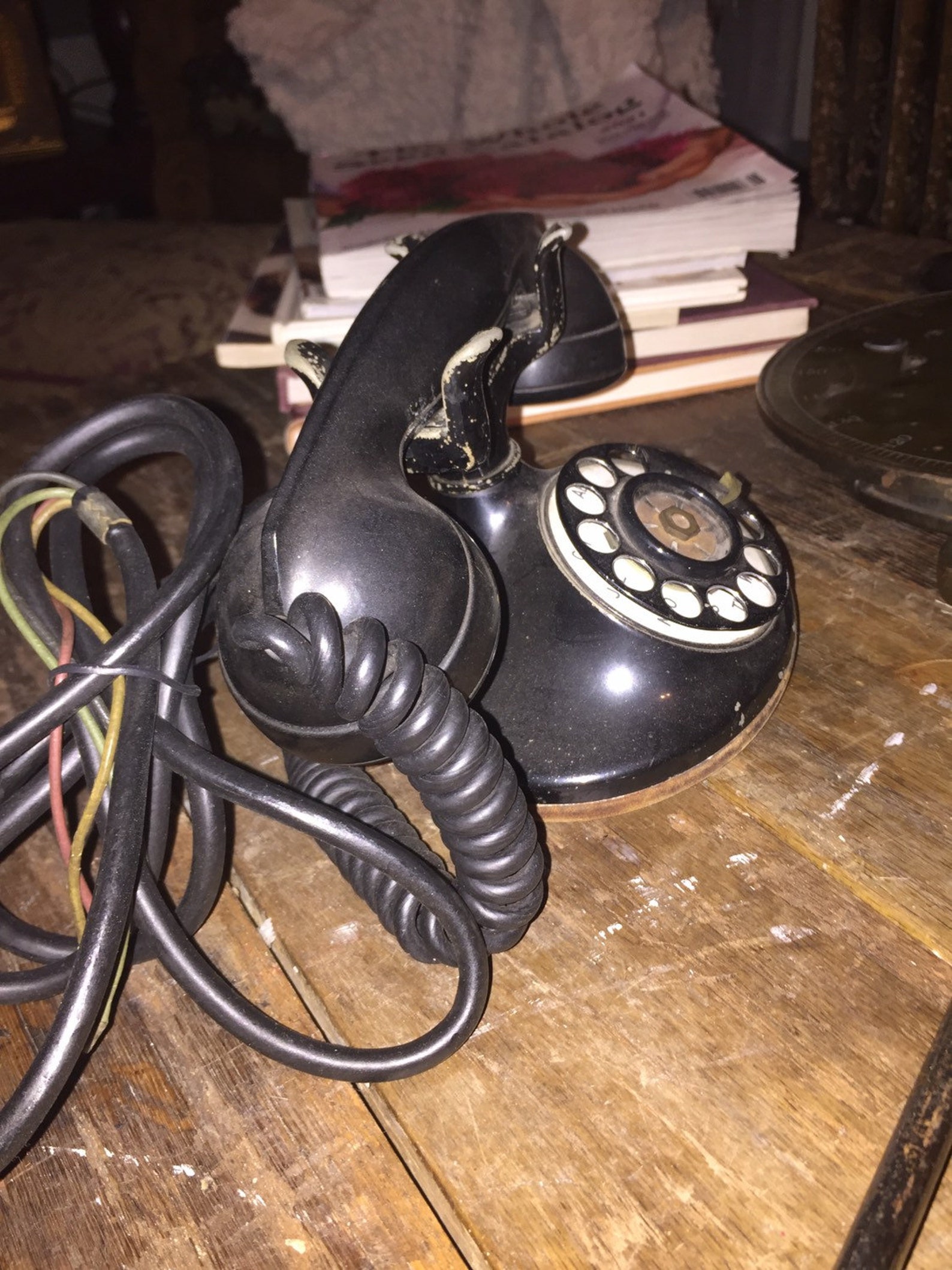 Antique Bakelite Desk Phone | Etsy