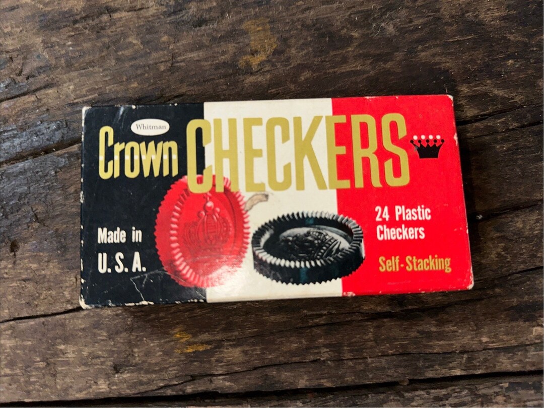 Vintage 1960 Crown Checkers Plastic Self Stacking Whitman NO. 4413 Made ...