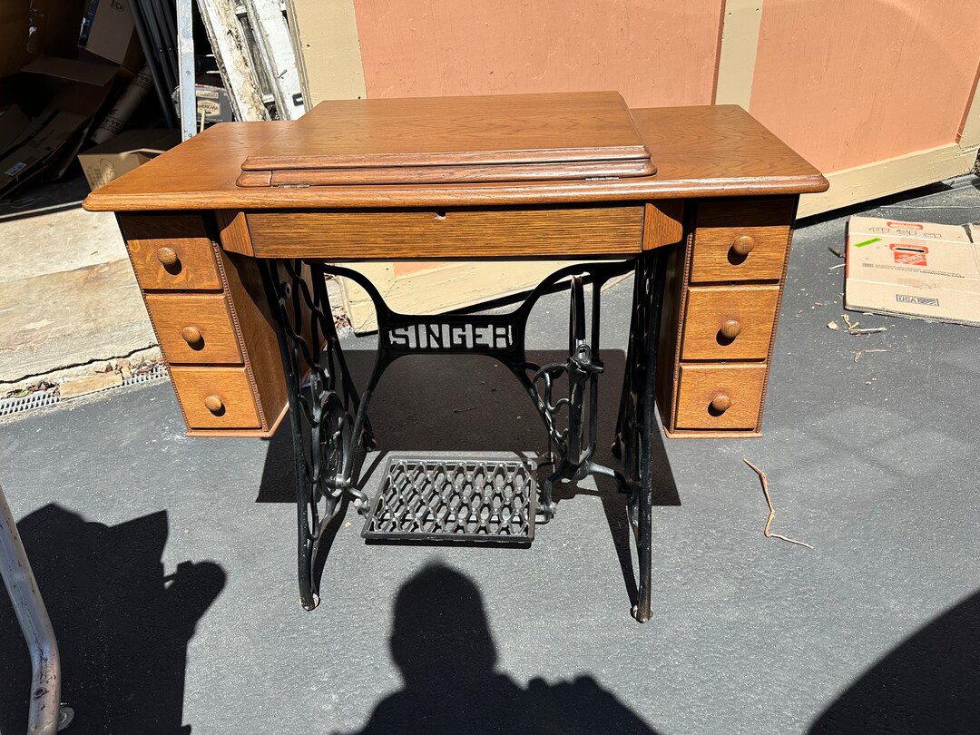 Singer Mfg Co Sewing Machine, Table and Stand, Very Solid, Great Old ...