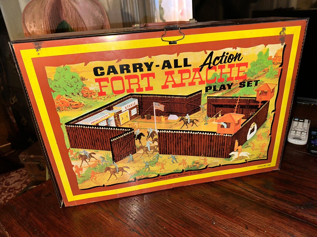 Vintage MARX Fort Apache Carry-all Action Playset With Accessories 1968 - Etsy