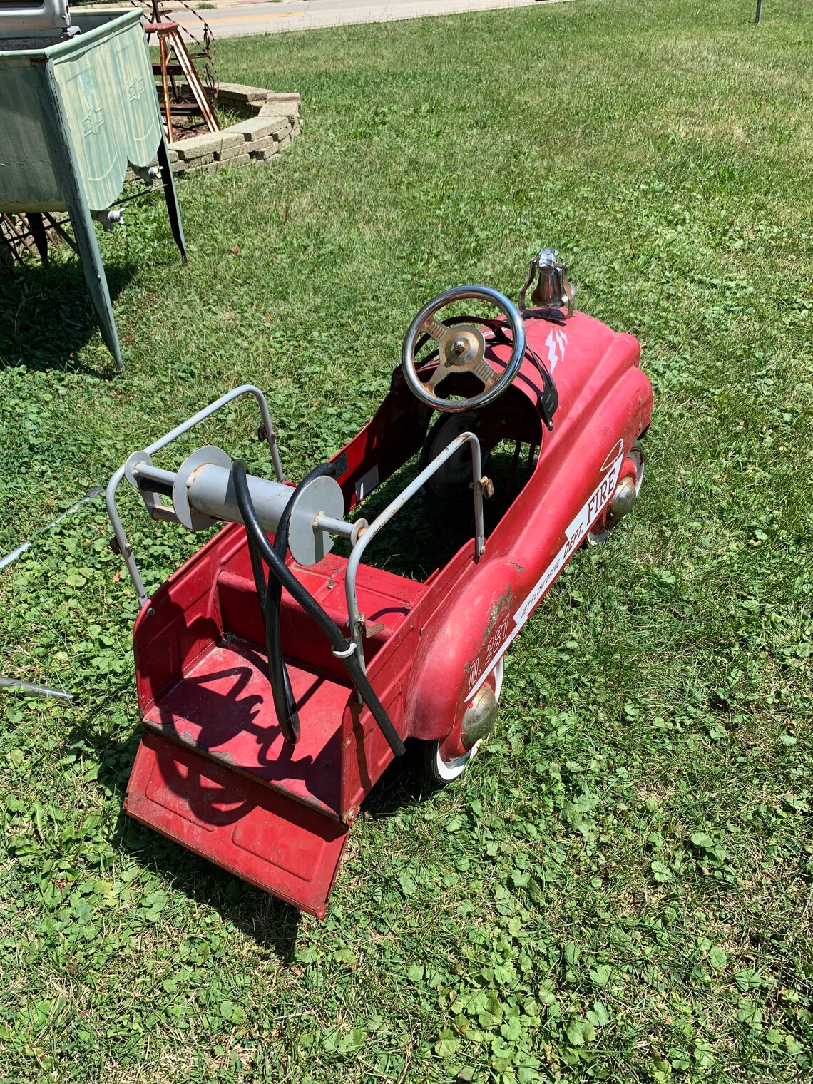 Vintage, Murray, Sad Face, Fire Truck, Metal, Great Store Prop, Solid ...