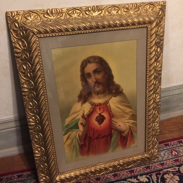 Antique Jesus Picture - Etsy