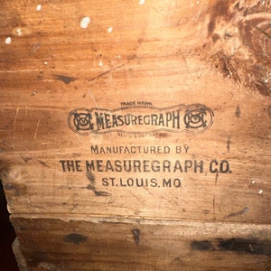 Vintage the Measuregraph Company St Louis Wood Crate - Etsy