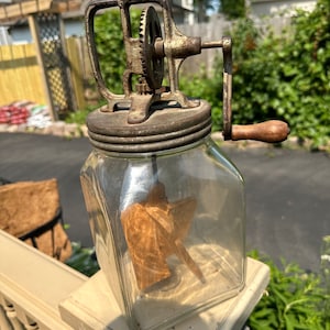 Vintage Daisy Butter Churn 4 Quart Primitive/ Antique/ Farmhouse Style ...