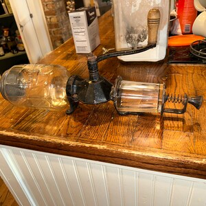 Antique Early 1900's Arcade Mfg Co. Crystal Wall Mount Coffee Grinder ...