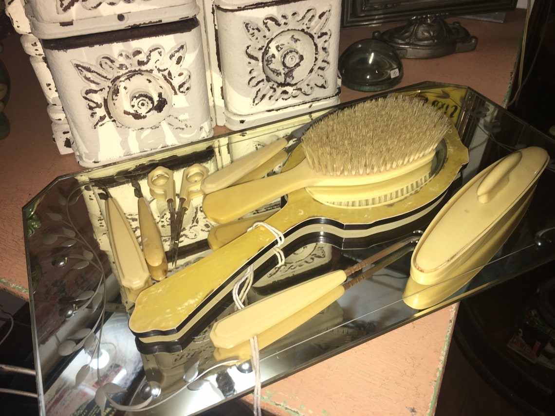 Vintage 1940/50s Vanity Set Great Condition Numerous Pieces - Etsy