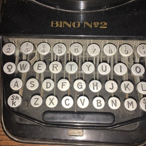 Very Rare Antique 1920's Bing No.2 Typewriter W/cover, Original Desk ...