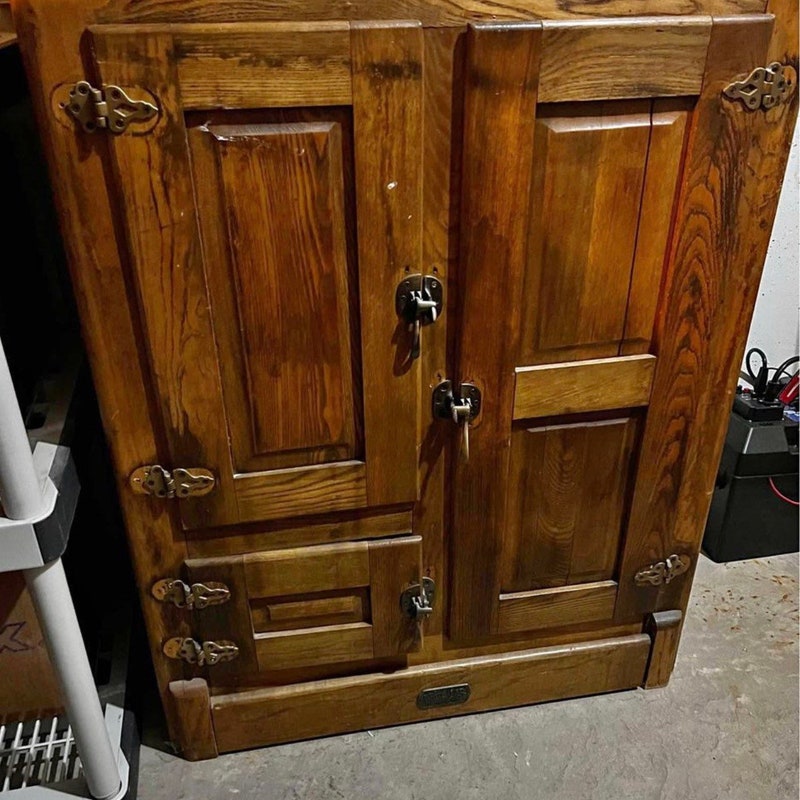 Antique Oak Ice Box - Etsy