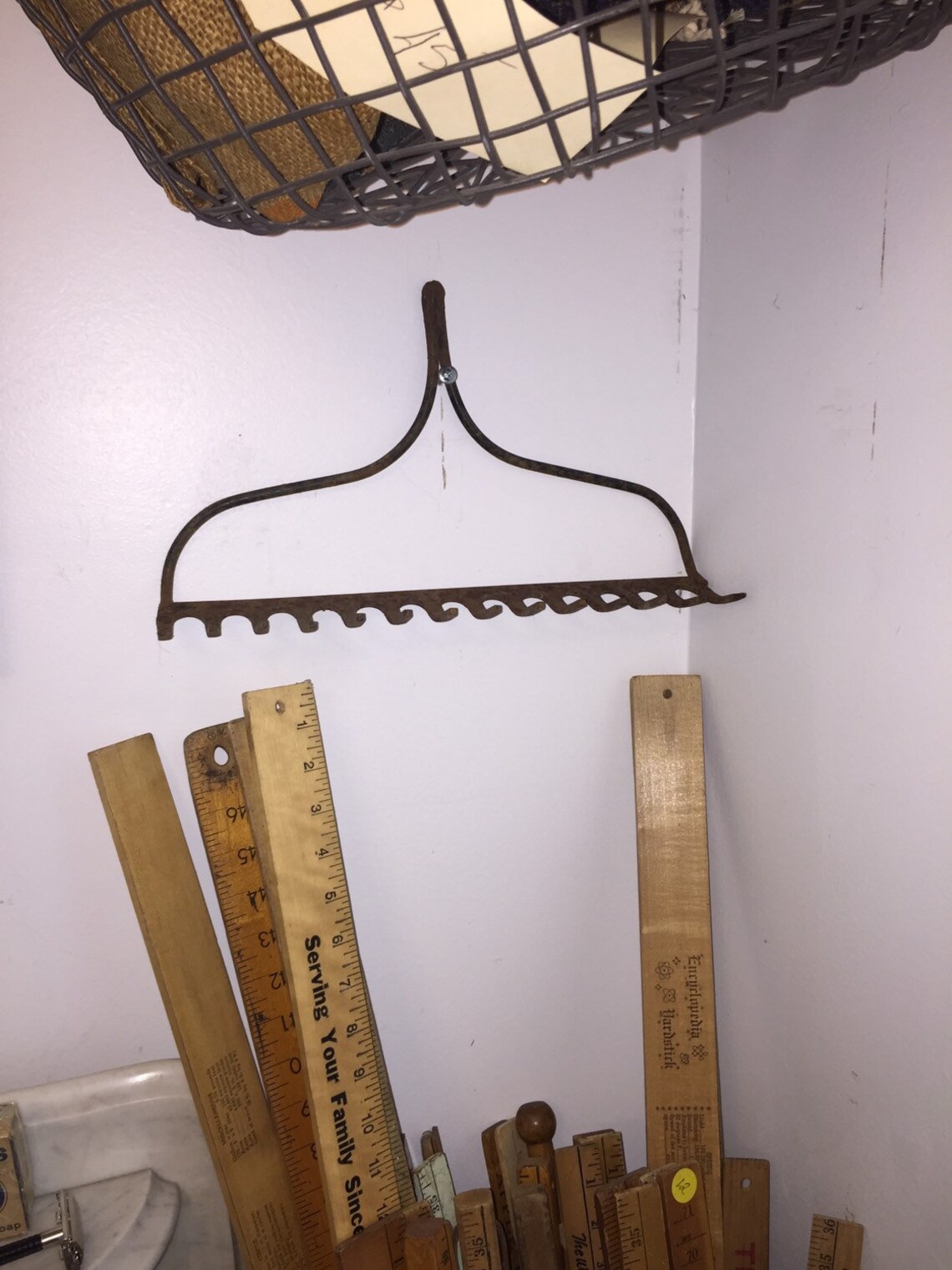 Vintage Rake End Coat Rack/clothes Rack Hooks Hanger Soap - Etsy