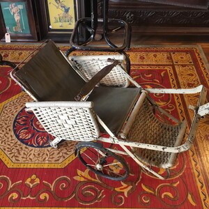 Fabulous Antique Wicker Doll/baby Rickshaw Stroller, Rubber Wheels, C ...
