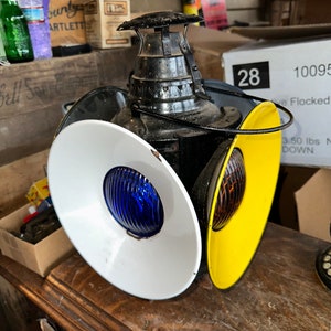 Antique Dressel 4 Way Signal Lantern Railroad Train Switch Light Lamp ...