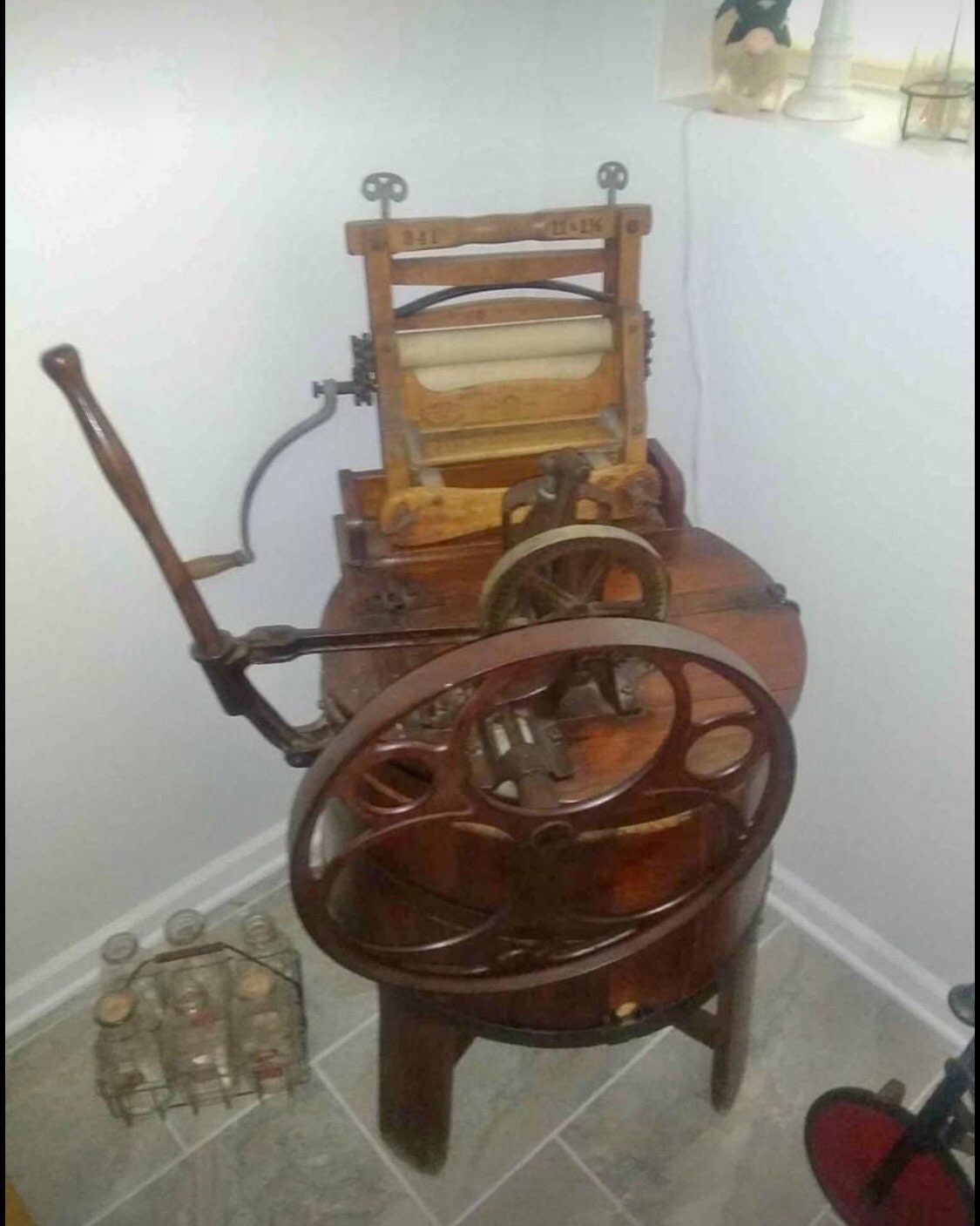 Antique Wooden Barrel Washing Machine With Hand Crank Clothes | Etsy