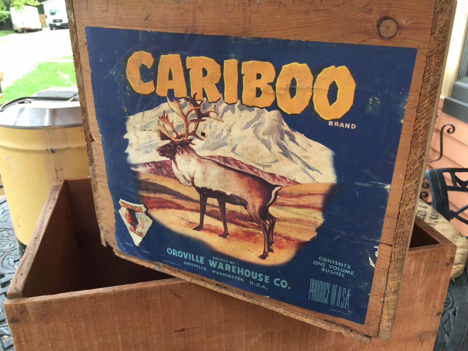 Cariboo Brand Apple Crate/box Wenoka Apples Oroville - Etsy