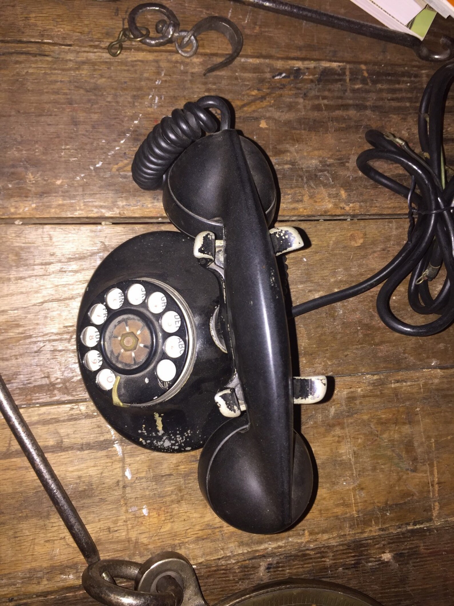 Antique Bakelite Desk Phone | Etsy