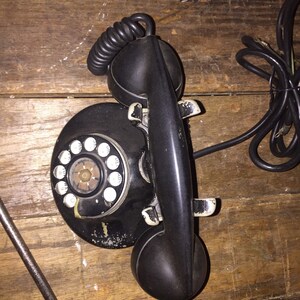 Antique Bakelite Desk Phone - Etsy