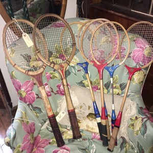 Set of Two Vintage Badminton Wooden Rackets With Wood Case - Etsy