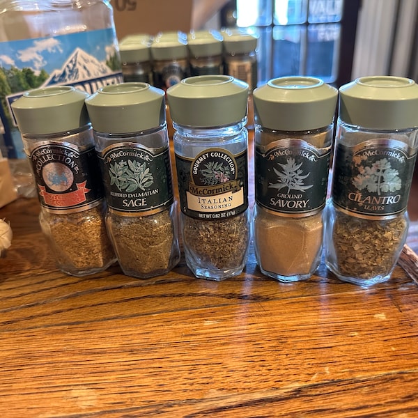 Mccormick Green Lid Spice Jars - Etsy