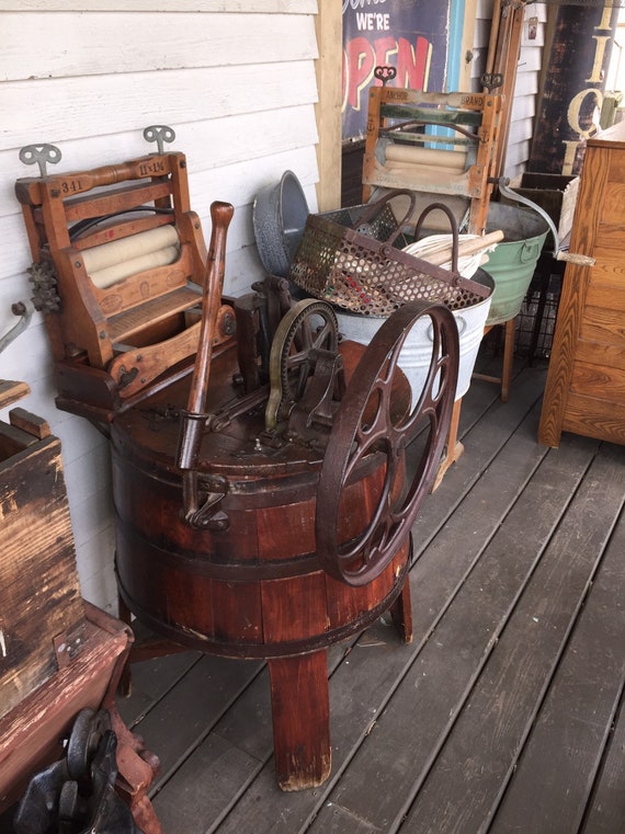 Antique Wooden Barrel Washing Machine at Cynthia Connor blog